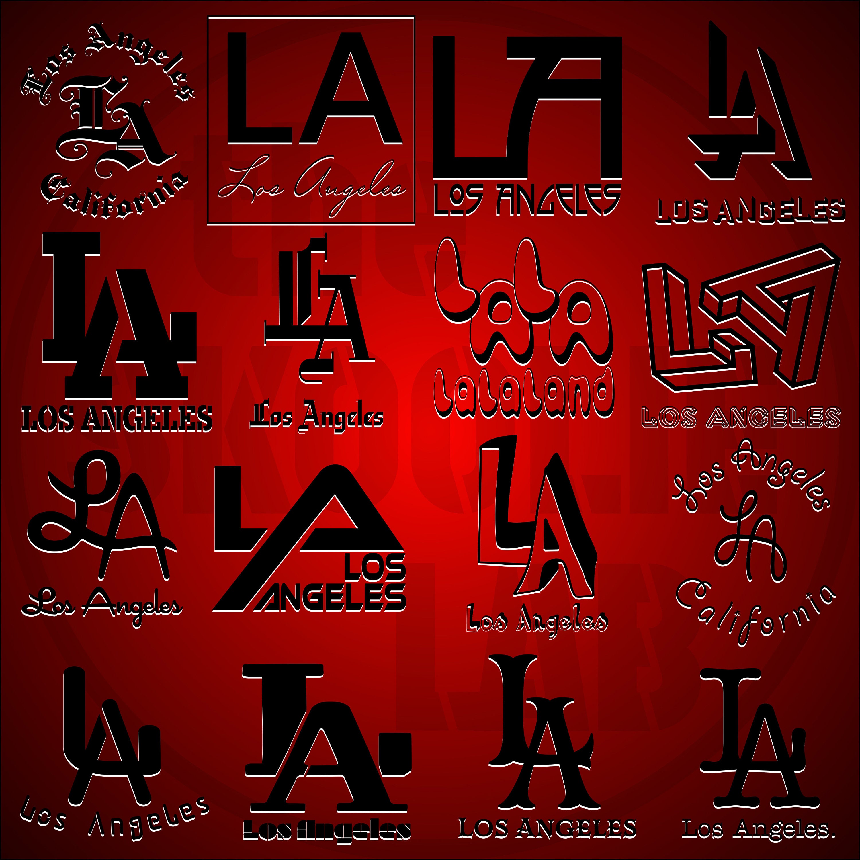 MEGA Pack of LA Initials 16xdesigns - Etsy
