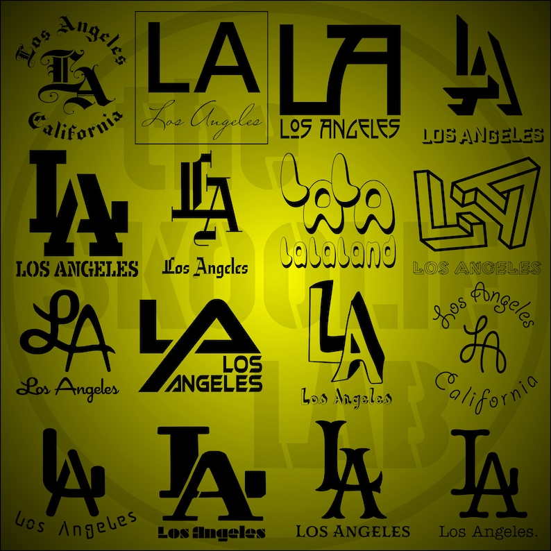MEGA Pack of LA Initials 16xdesigns - Etsy