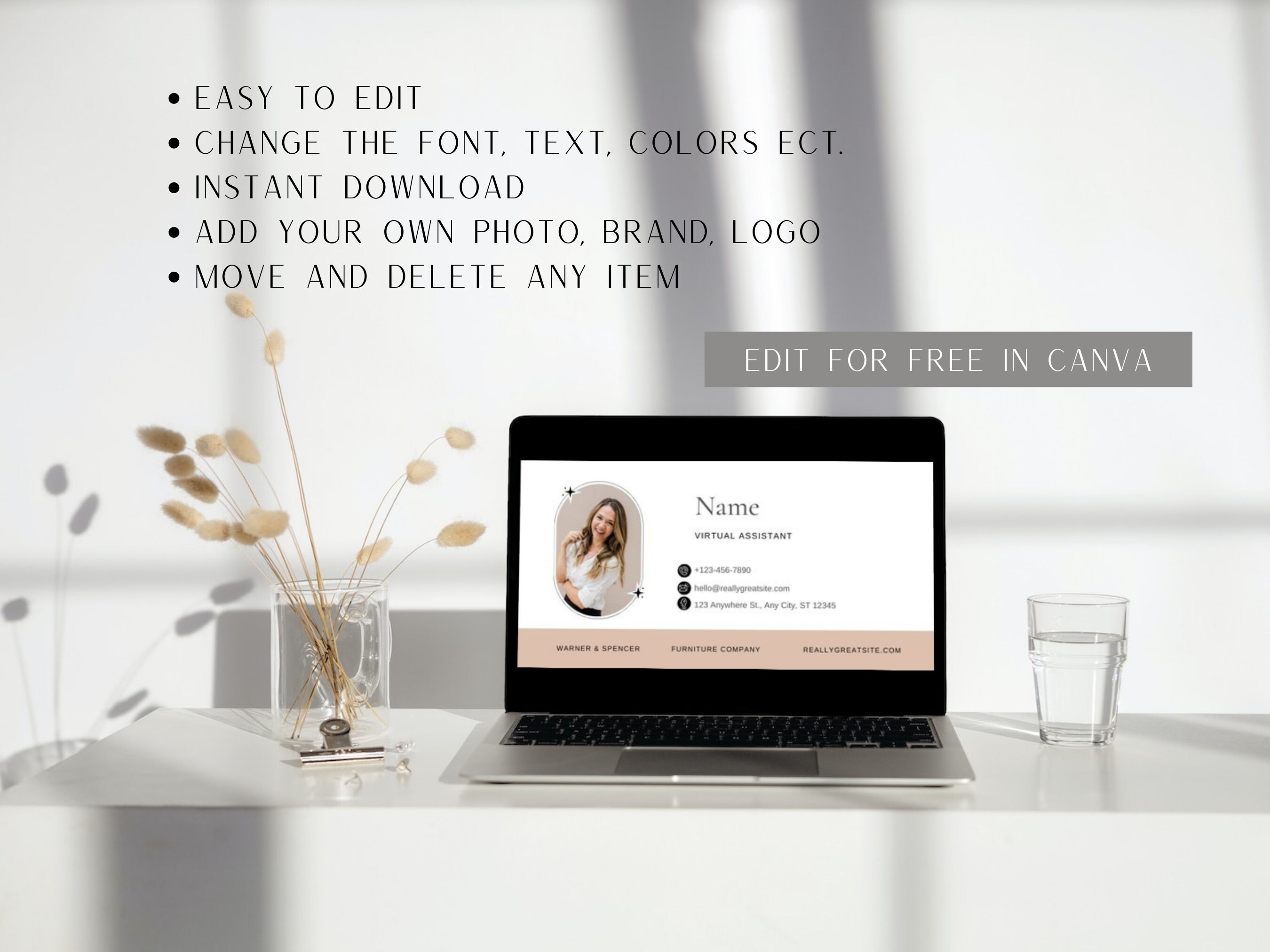 Email Signature Template, Email Signature, Aesthetic Signature ...