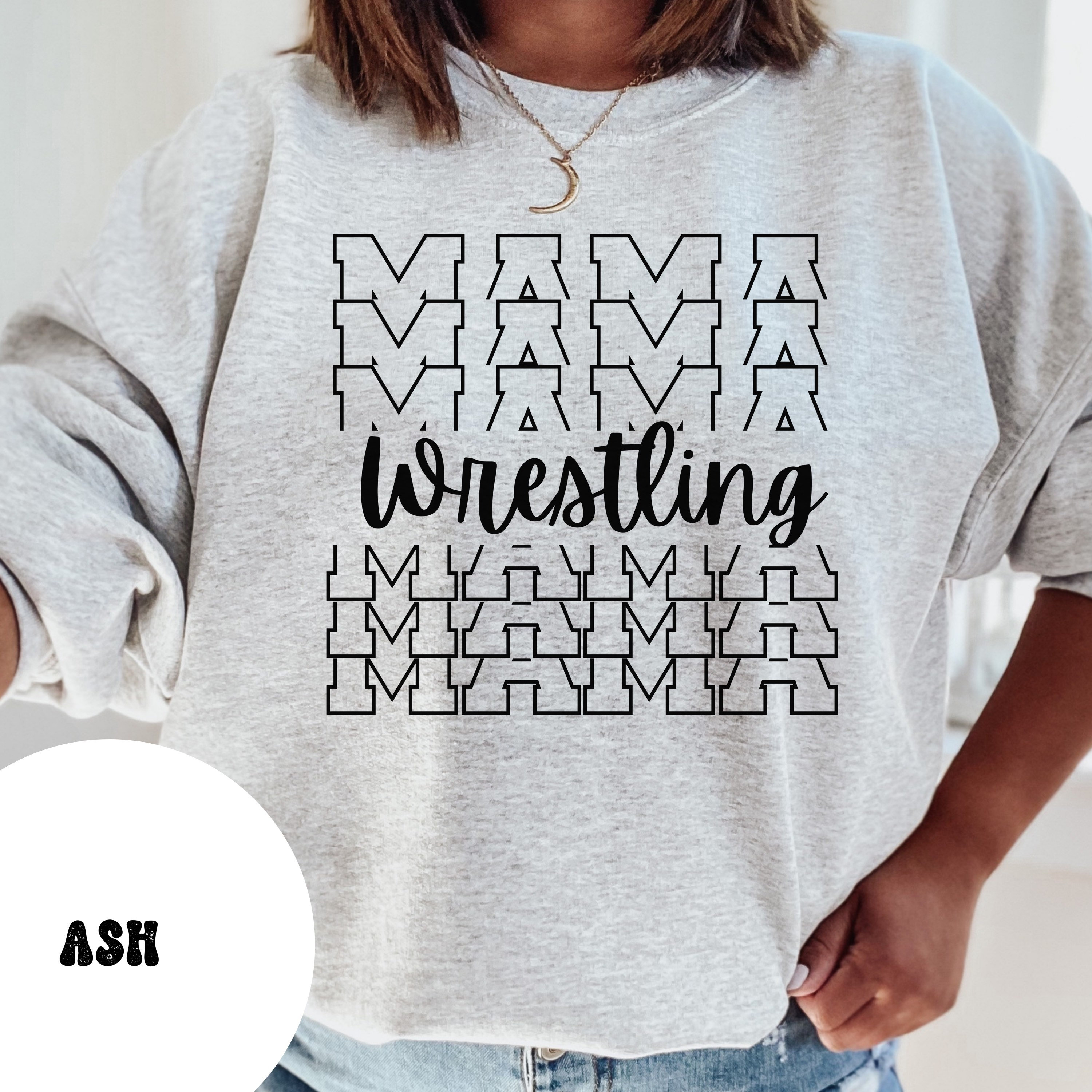 Wrestling Mama Crewneck Sweatshirt, Wrestling Mom Sweatshirt, Wrestling ...