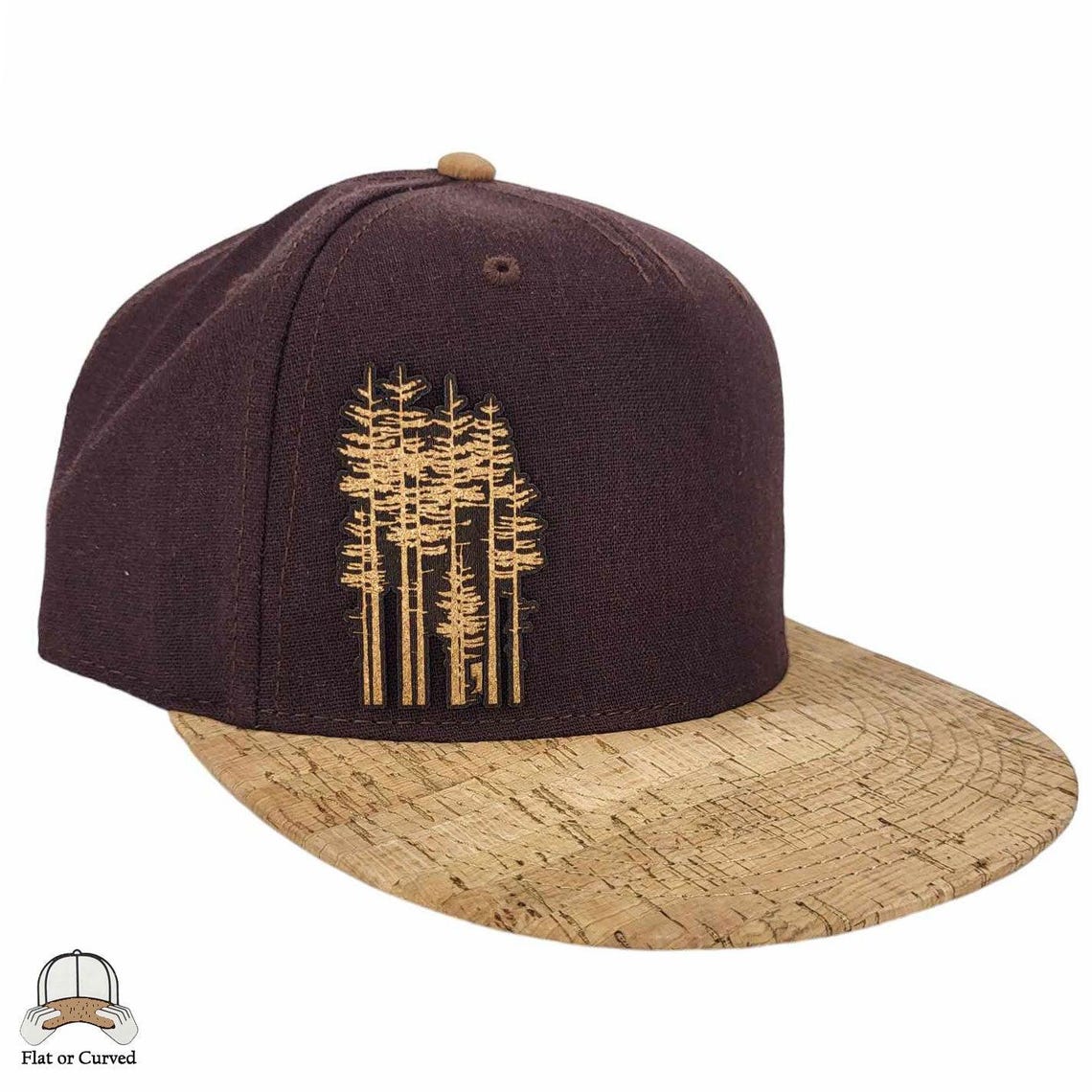 Tree Hugger Cork Flat or Curved Hat - Etsy