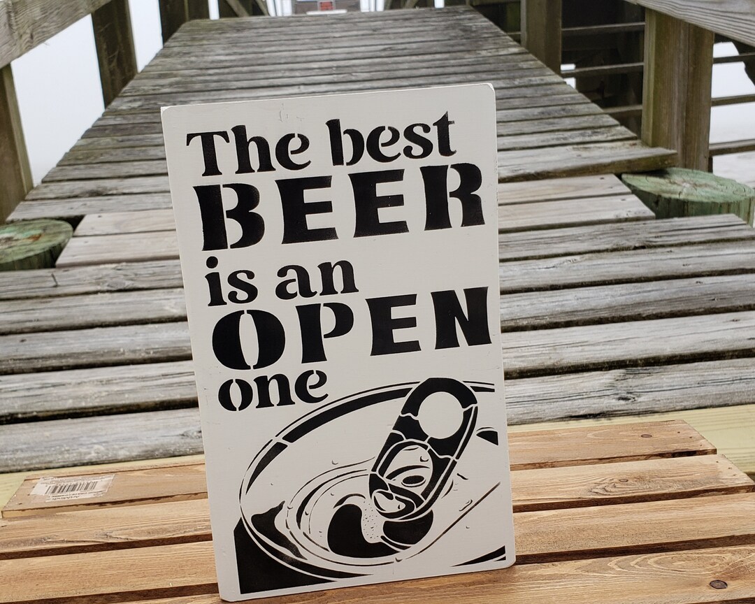 The Best Beer Wood Sign, Father's Day Sign, Man Cave Sign, Kitchen Sign ...