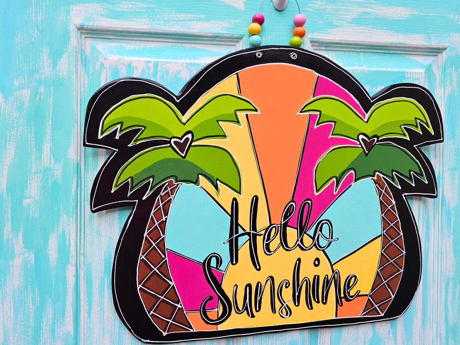Summer Door Hanger, Hello Sunshine, Summer Wreath, Hello Sunshine Door ...