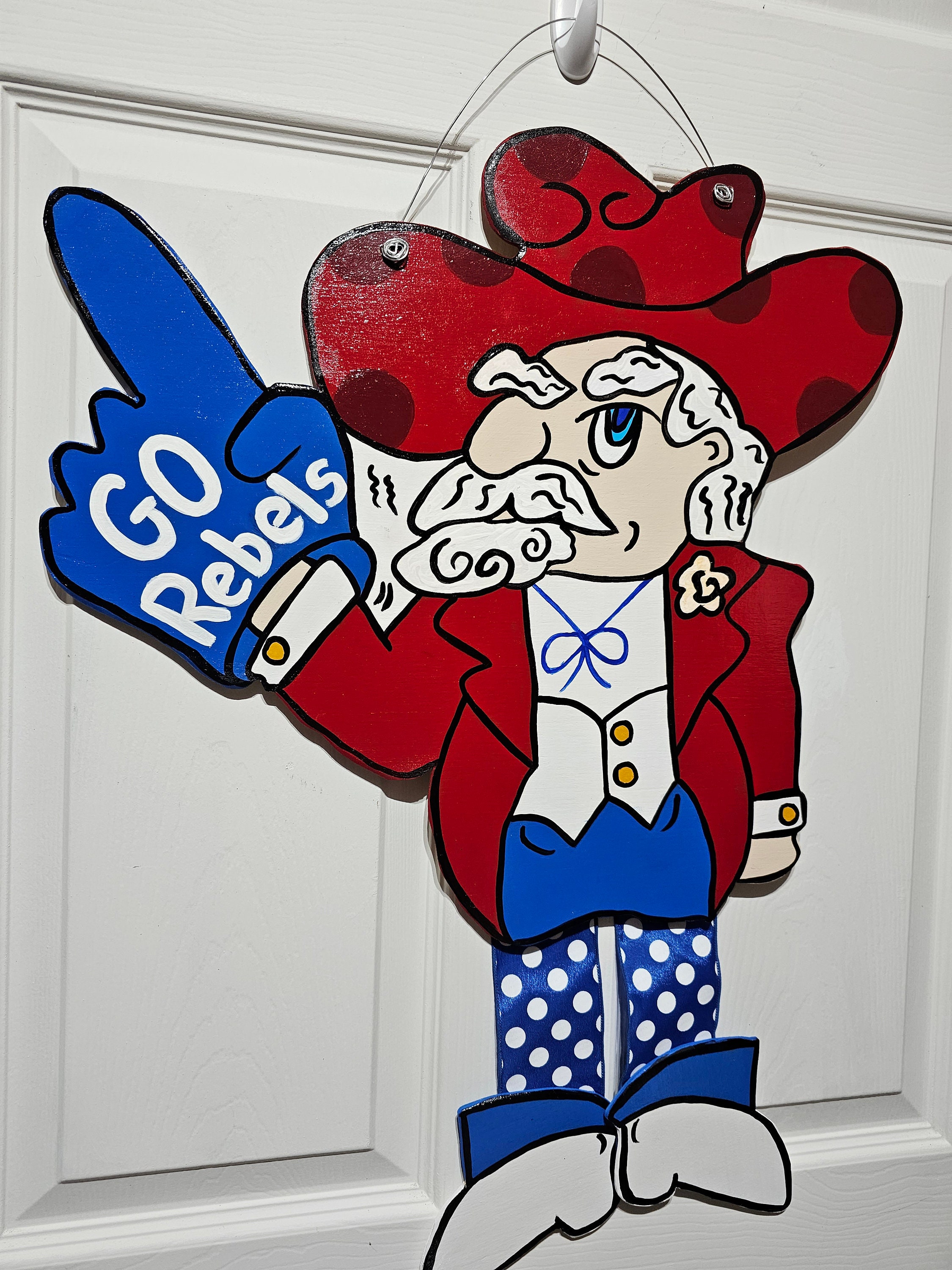 Ole Miss Rebels Door Hanger, Colonel Rebel Door Hanger, Go Rebels/hotty ...