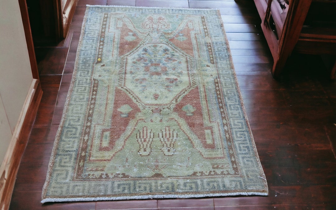 3x4,oushak Rug,vintage Rug,red Rug,saloon Rug,area Rug,handmade Rug ...