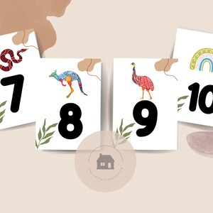 PRINTABLE Australian Animal Number Cards 1-10 Childcare - Etsy Australia
