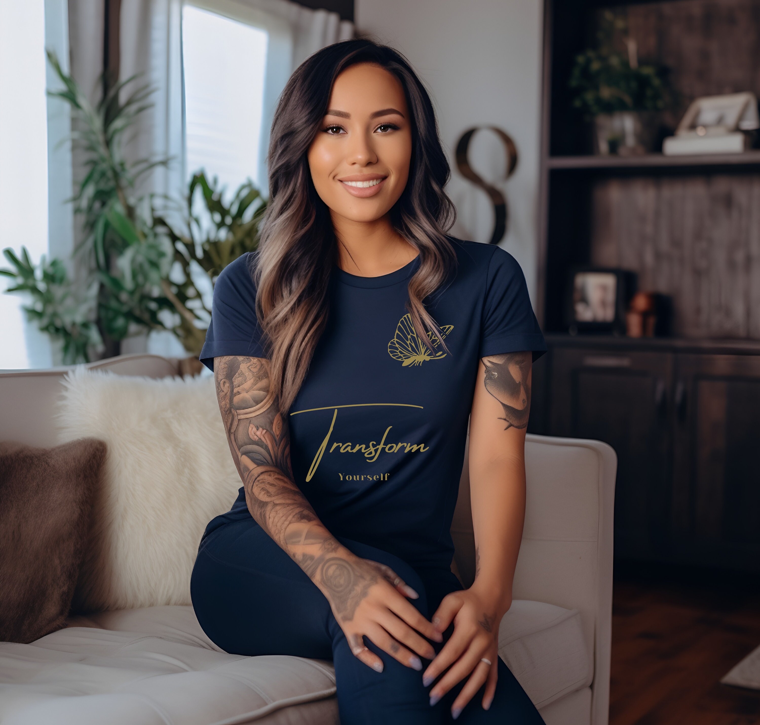 Metamorphosis Mastery: 'transform Yourself' Butterfly Tee, Motivation Shirt, Mental Health Shirt ...