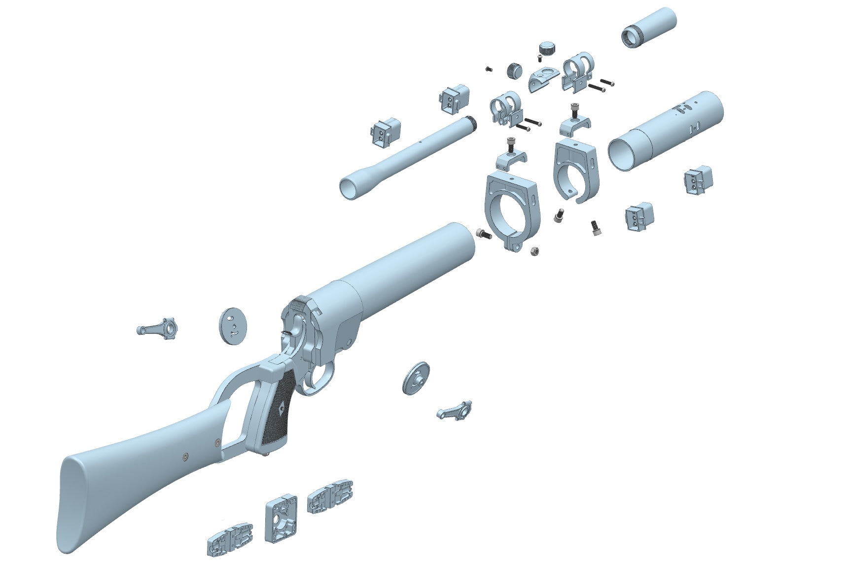 Star Wars Boba Fett EE3 ESB Blaster STL 3D Printable Cosplay - Etsy