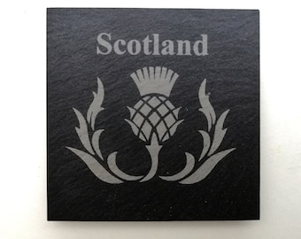 Slainte Slate Coaster Scottish Gaelic Cheers Outlander Housewarming ...