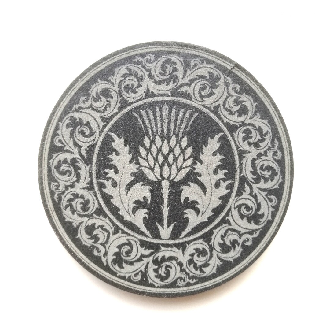 Scotland Scottish Thistle Slate Coaster - Etsy