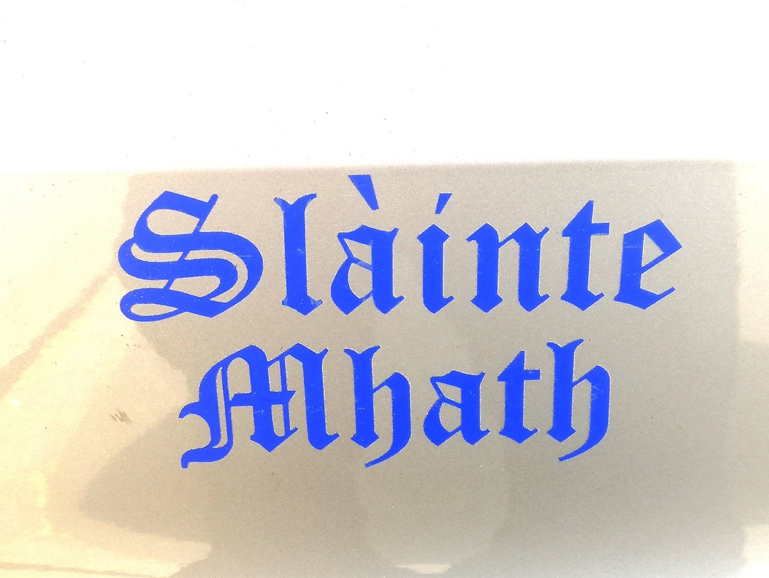 Slàinte Mhath Car Sticker Black / Blue - Etsy