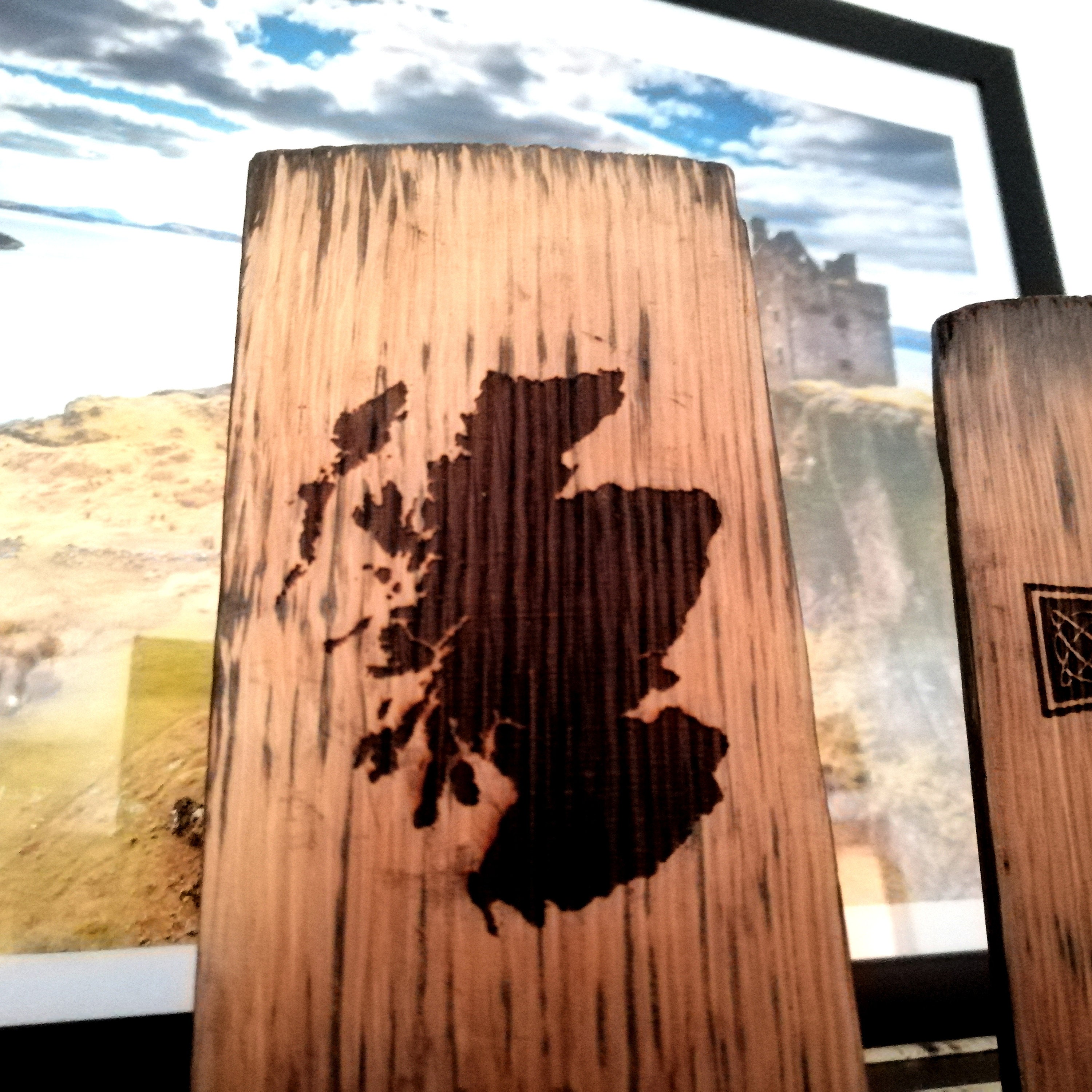 Scotland Map / Celtic Cross Whisky Wood Deko - Etsy
