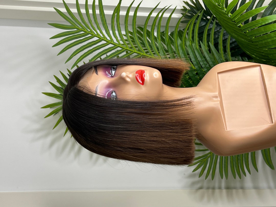 Short Bob Center Part 100 Percent Human Hair - Etsy