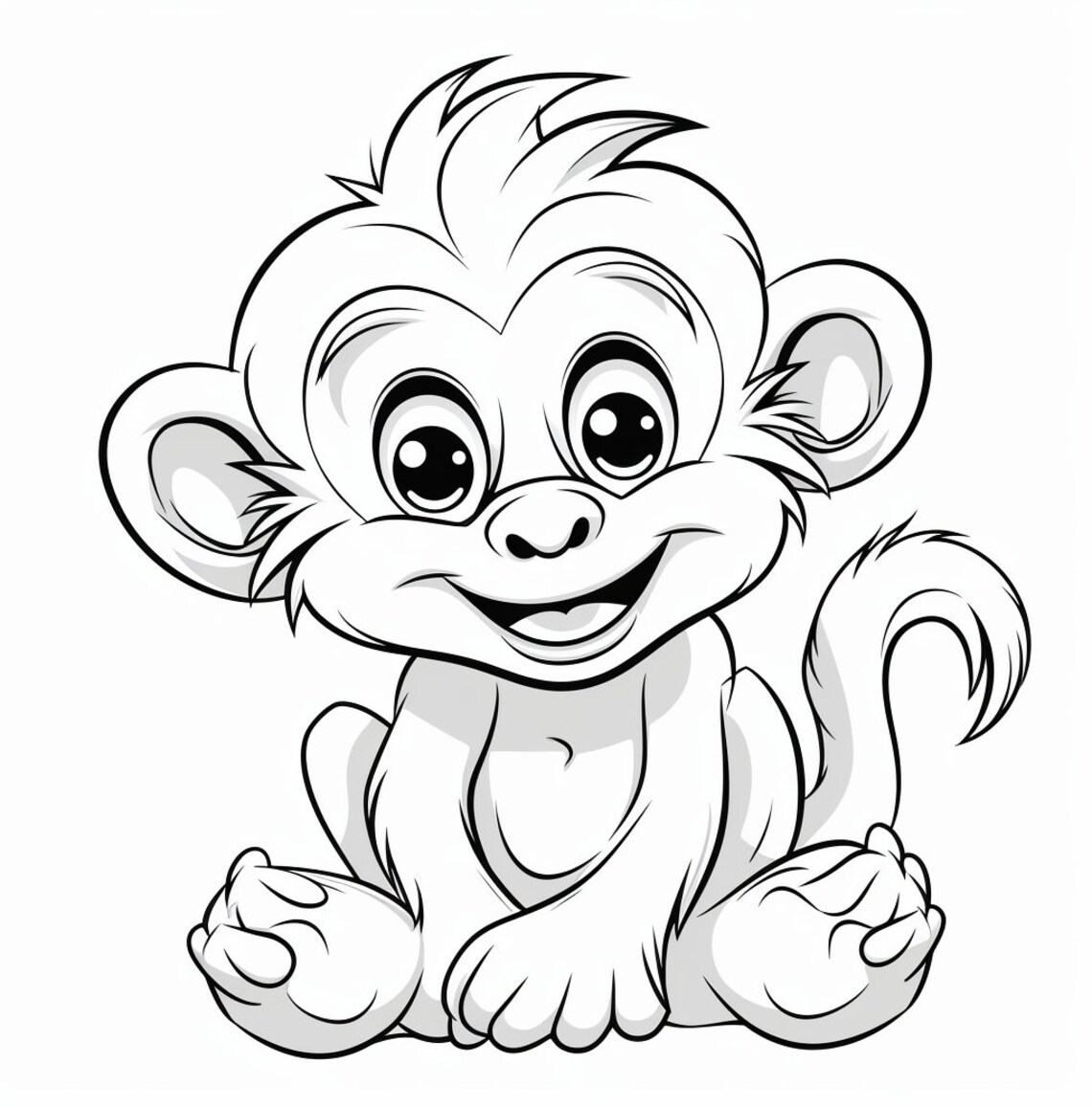 Monkey Coloring Pages,educational Coloring Worksheet, Learning Through ...