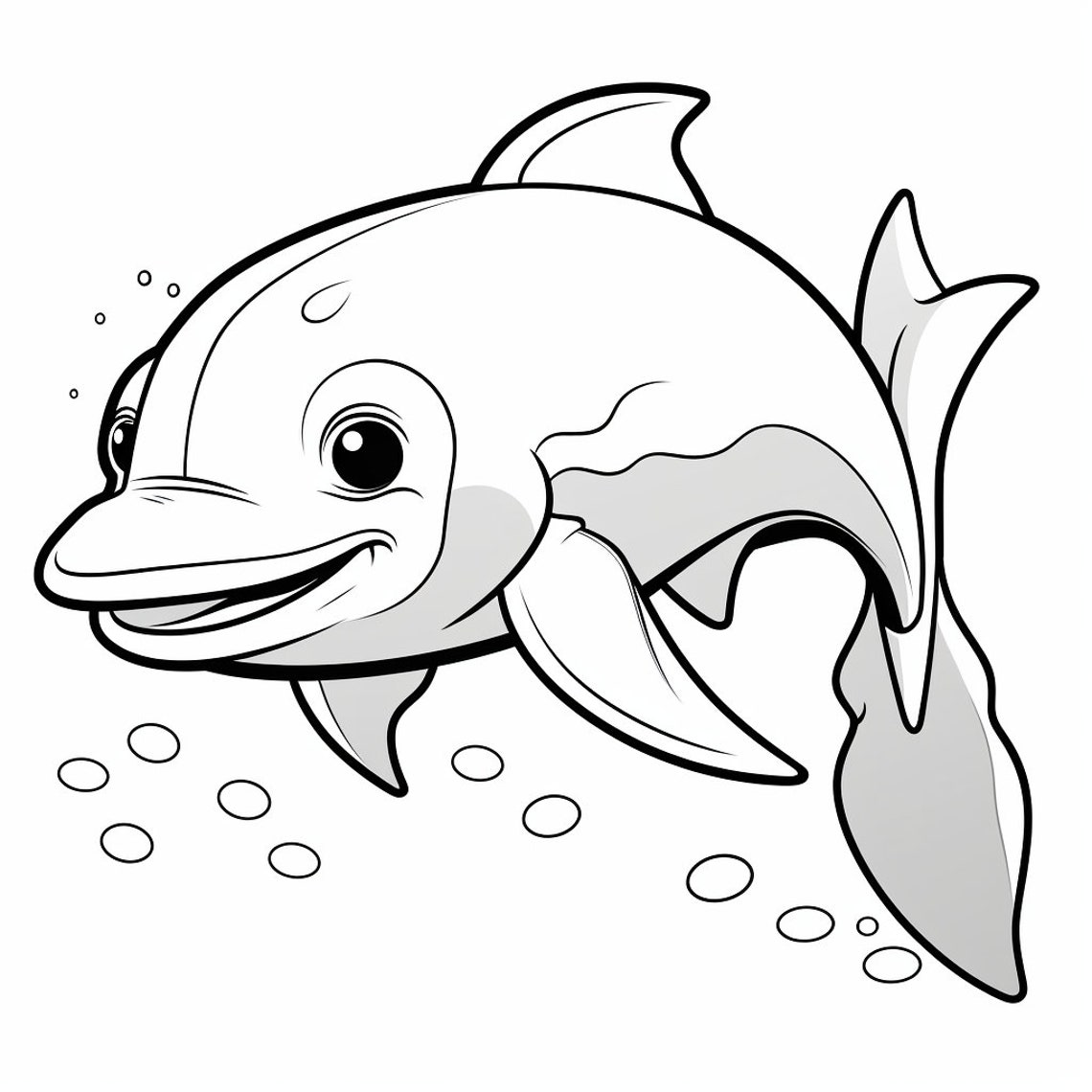 Fish Dolphin Coloring Pages,educational Coloring Worksheet, Learning ...