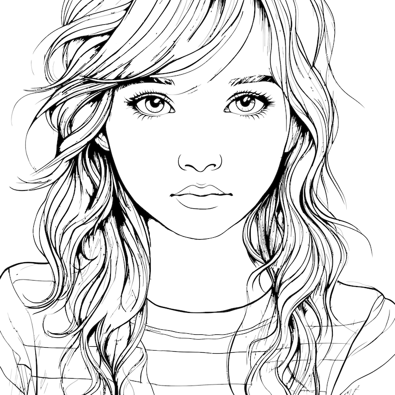 Girl Coloring Pages,educational Coloring Worksheet, Learning Through ...