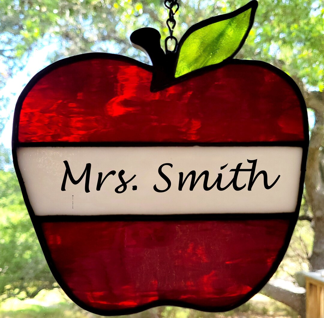 Apple Name Plate - Etsy