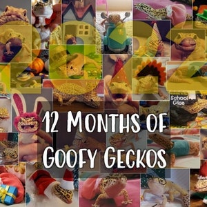 12 Months of Goofy Geckos 2022 Calendar - Etsy