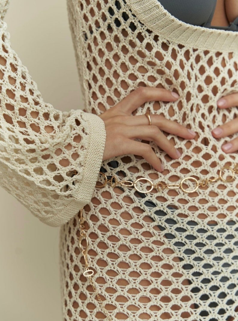 Beach Cover Up Festival Clothing Beach Dress Long Knit - Etsy