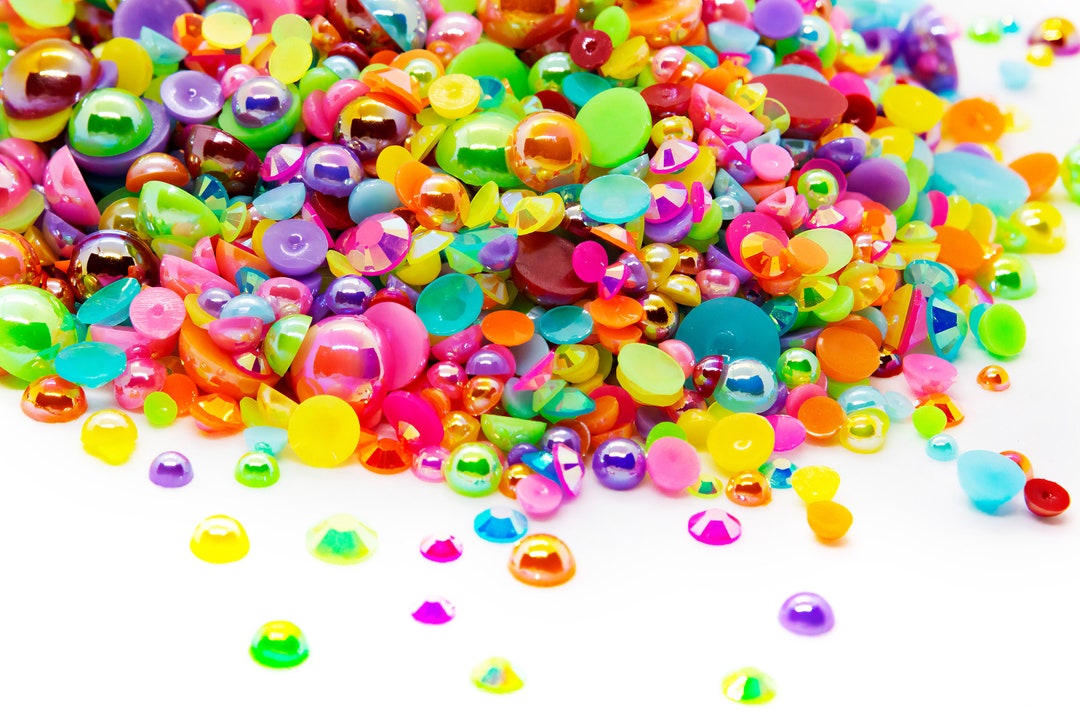 Pearl and Rhinestone Mix rainbow Madness Pearl - Etsy