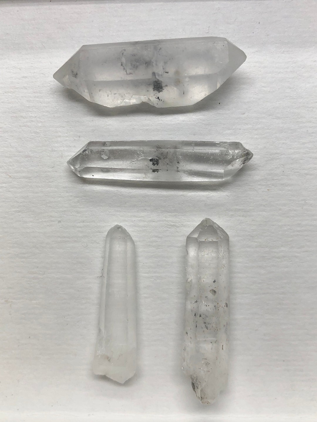 Tibetan Quartz With Carbon Manganese Inclusions Double Terminated and ...