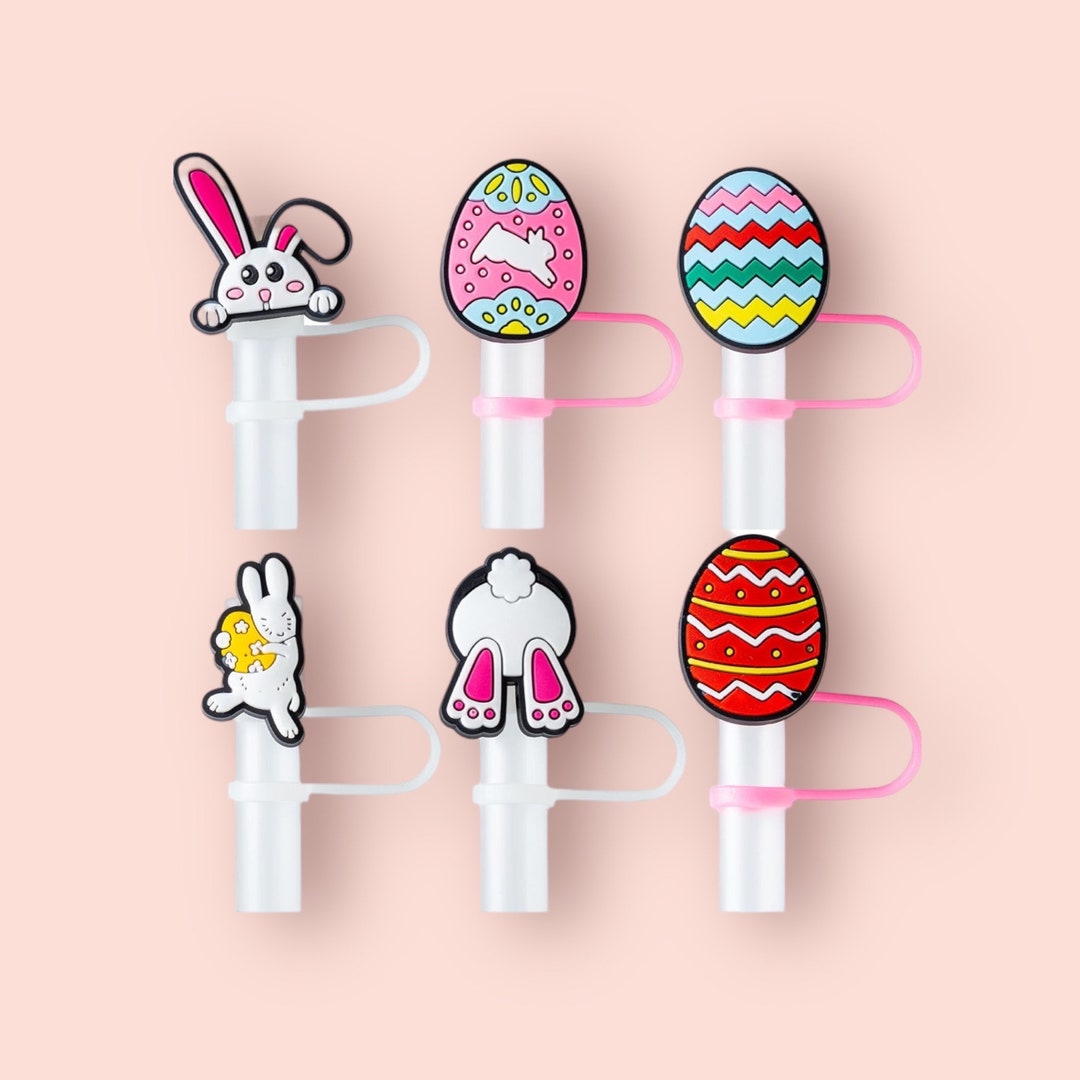 Easter Straw Toppers, Tumbler Straw Toppers, Easter Egg Topper, Bunny ...
