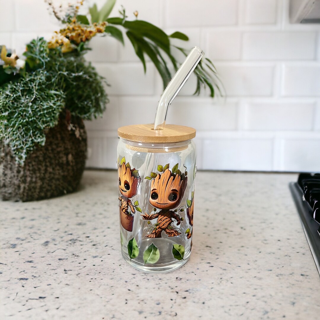 Groot Glass Cup, Guardians of the Galaxy Cup, Groot Tumbler, Marvel Cup ...