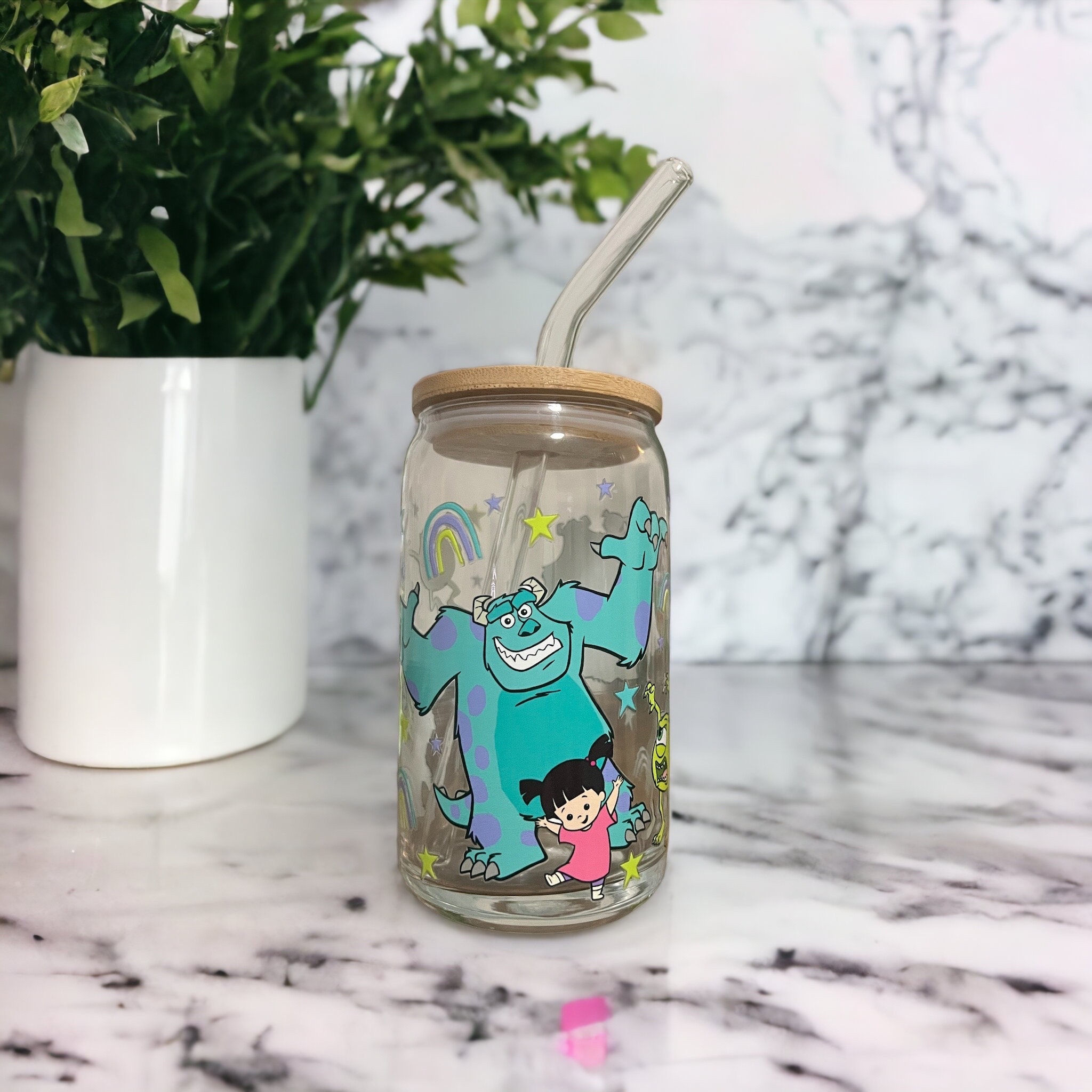 Pixars Monsters, Inc. Glass Cup, Monsters, Inc. Cup, Pixars Cup ...