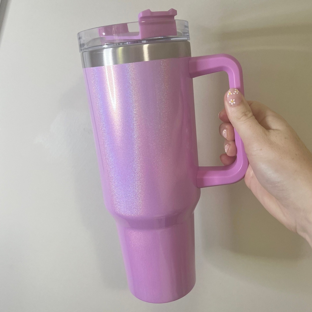 Purple Sparkle Tumbler, Purple Tumbler, 40oz Tumbler, Womens Tumbler ...