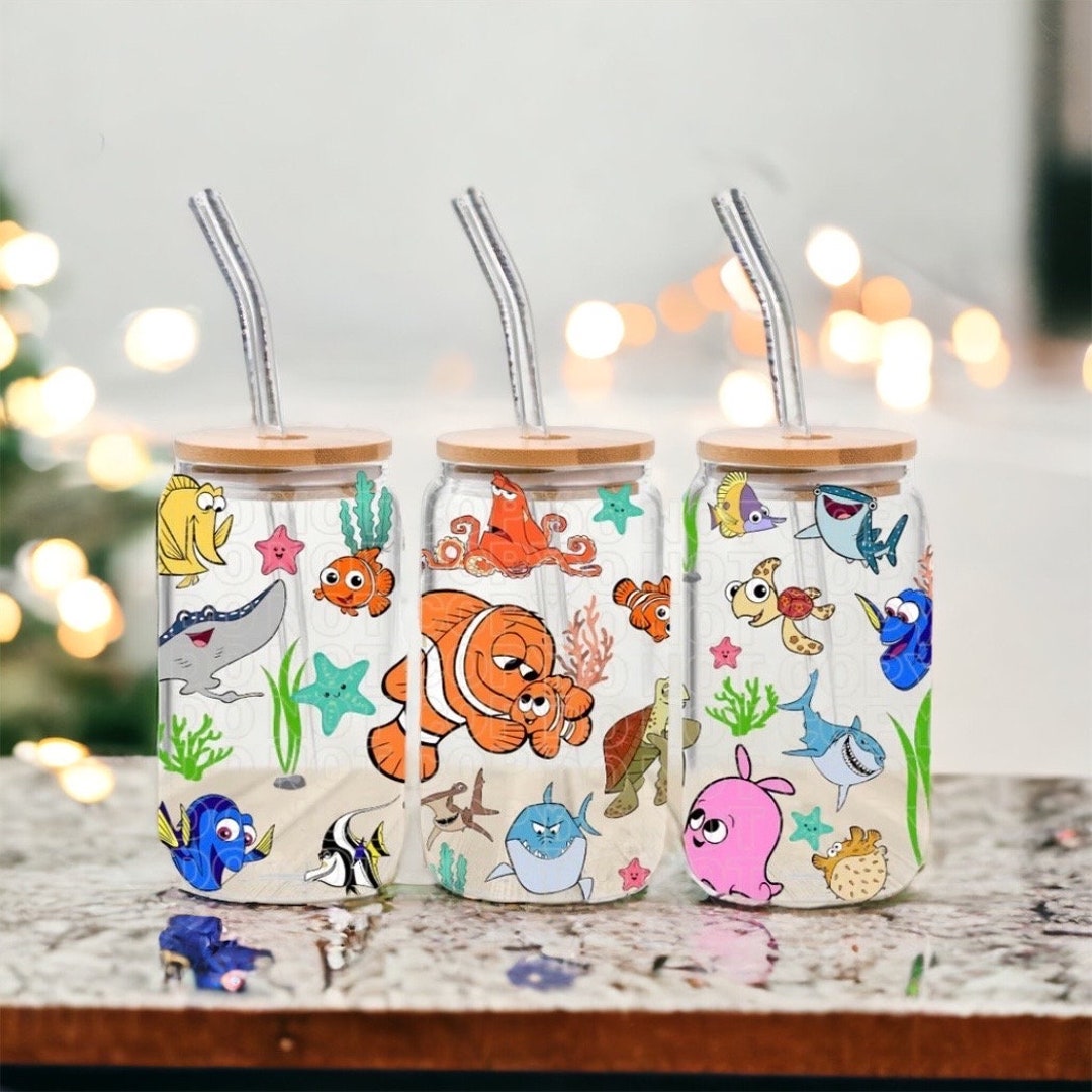 Finding Nemo Glass Cup, Disneys Finding Nemo Cup, Finding Nemo Tumbler ...