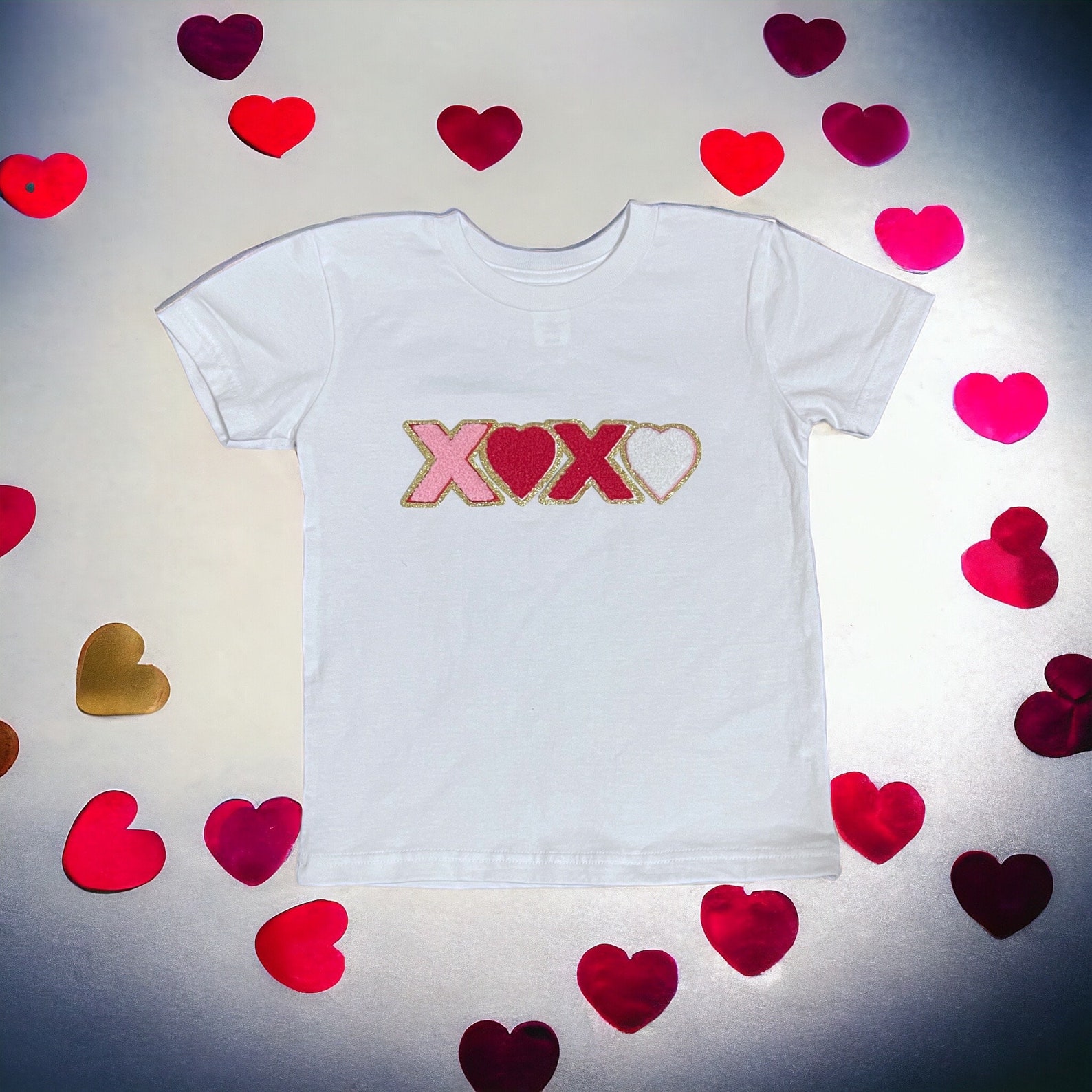 Toddler XOXO Letter Patch T-shirt, Valentines XOXO Shirt, Kids ...