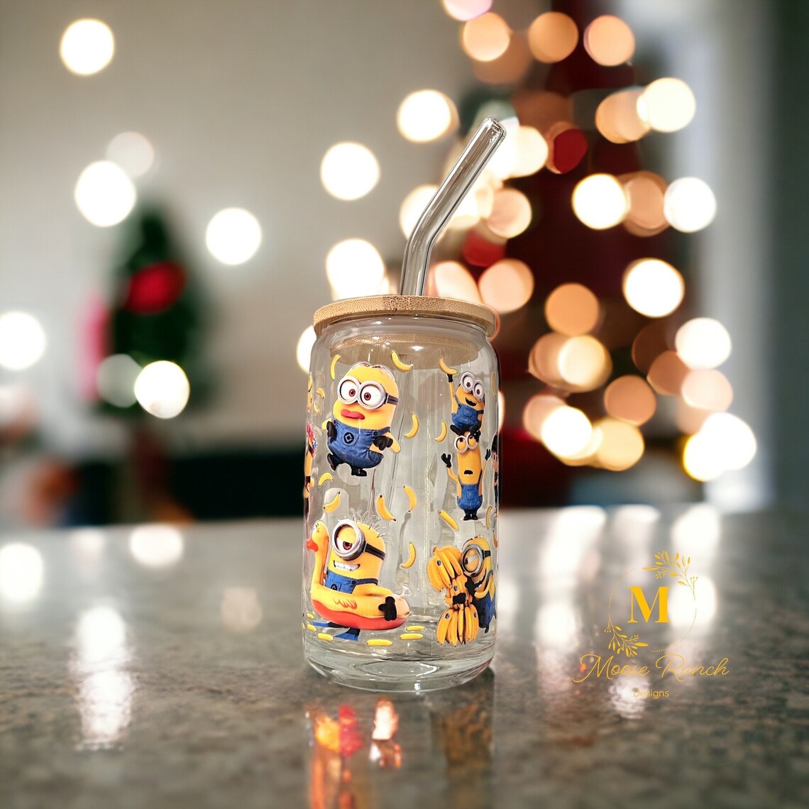 Minions Glass Cup, Minions Cup, Despicable Me Tumbler, Iced Coffee Cup ...