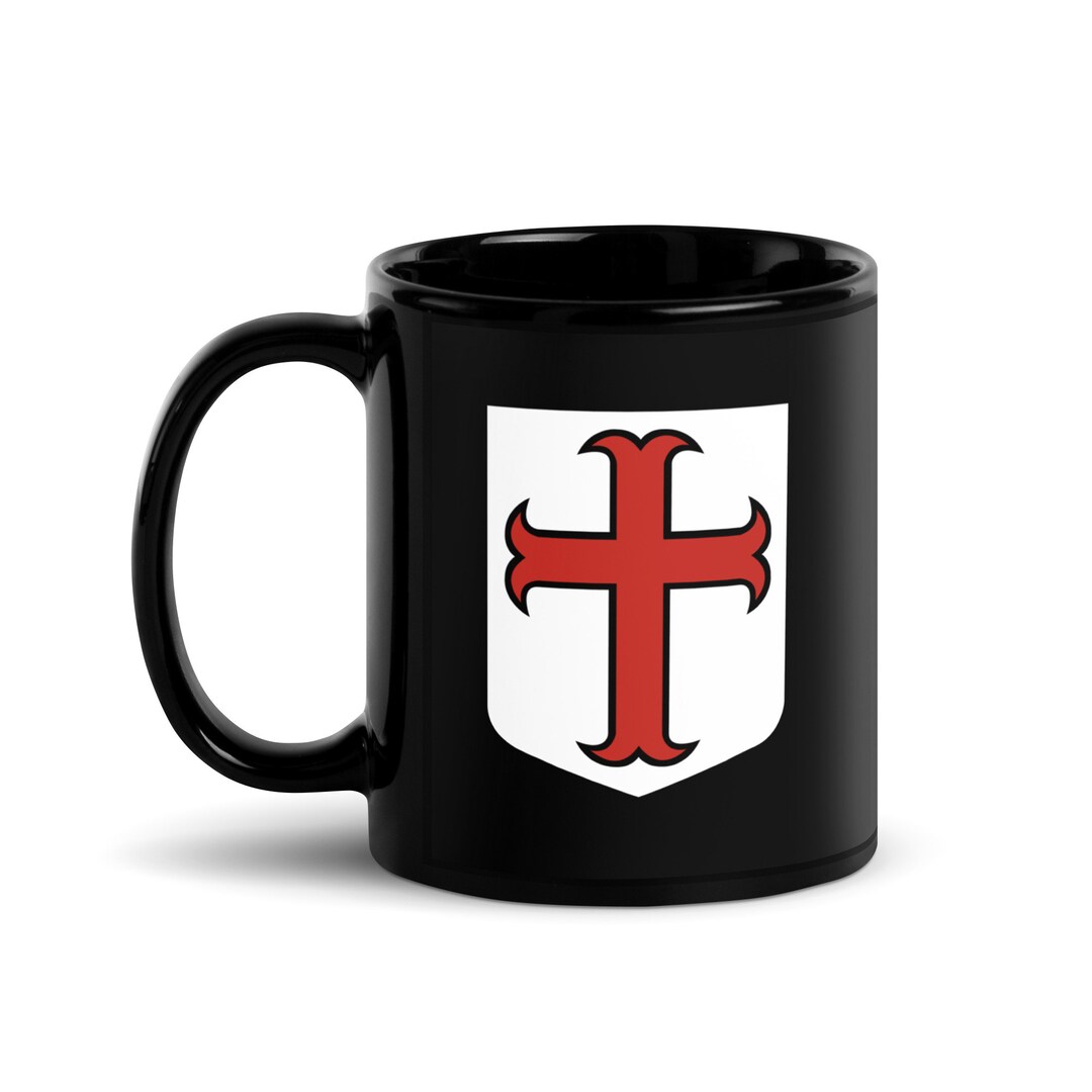 Knight Templar Mug | Crusader Cross Mug | Deus Vult Mug | Cross Mug ...