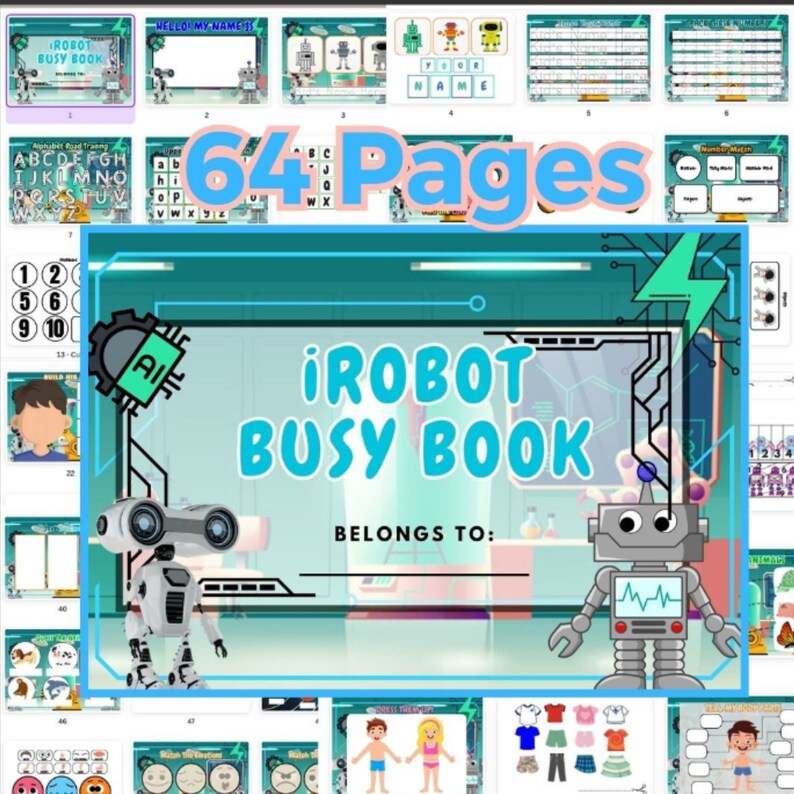 6 Artistic Busy Books Bundle for Kids Canva Editable Templates ...