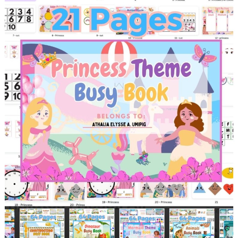 6 Artistic Busy Books Bundle for Kids Canva Editable Templates ...