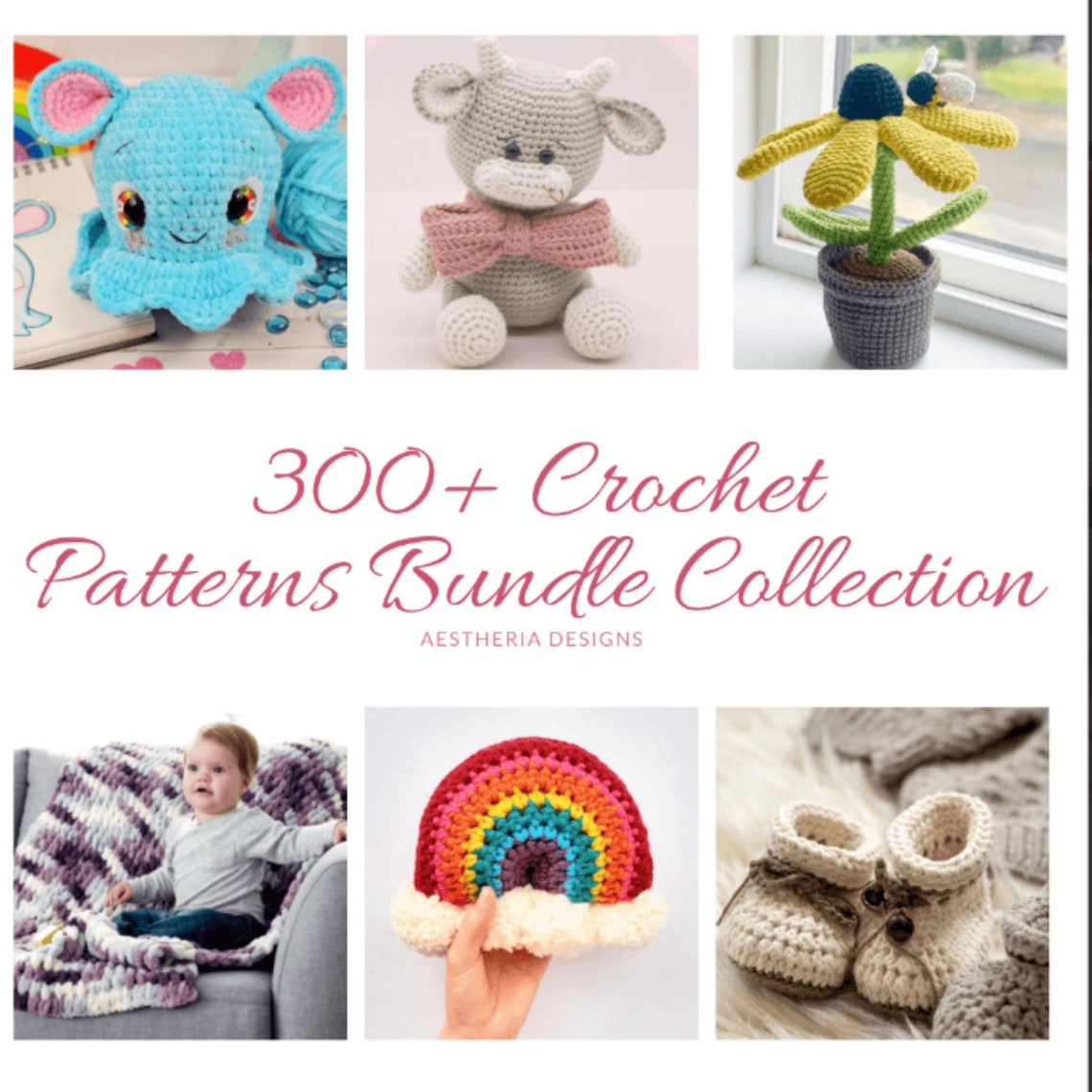 Ultimate Crochet Patterns Bundle 300 Designs, Exclusive PDF Tutorials ...