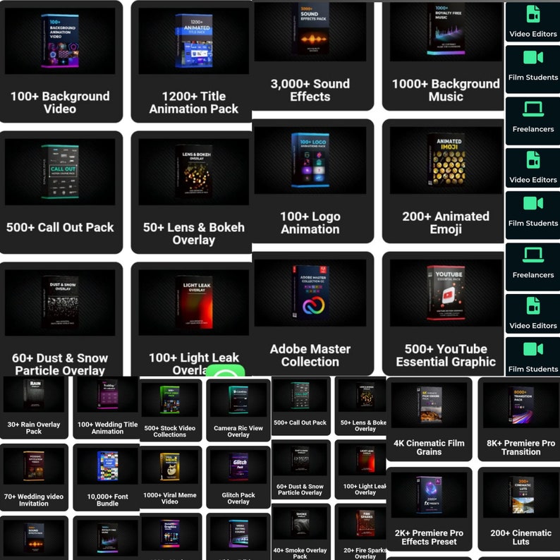 All in One Mega Graphic Designer Bundle for Video Editing and Graphics ...