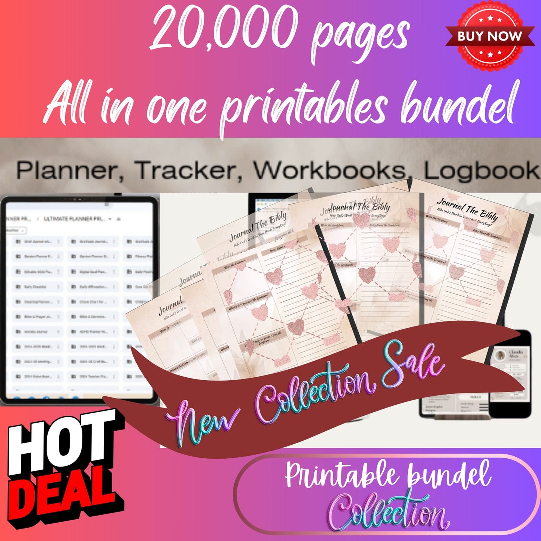 Ultimate Planner, Journal, Workbook, Tracker Printable Bundel|digital ...