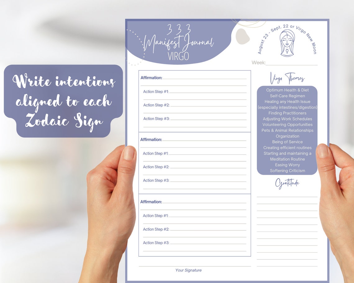 333 Manifestation Journal Zodiac Goal Setting Journal Law - Etsy