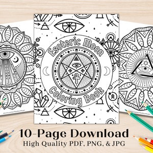 Witchy Coloring Book Pages | Astrology Coloring Book Printable ...