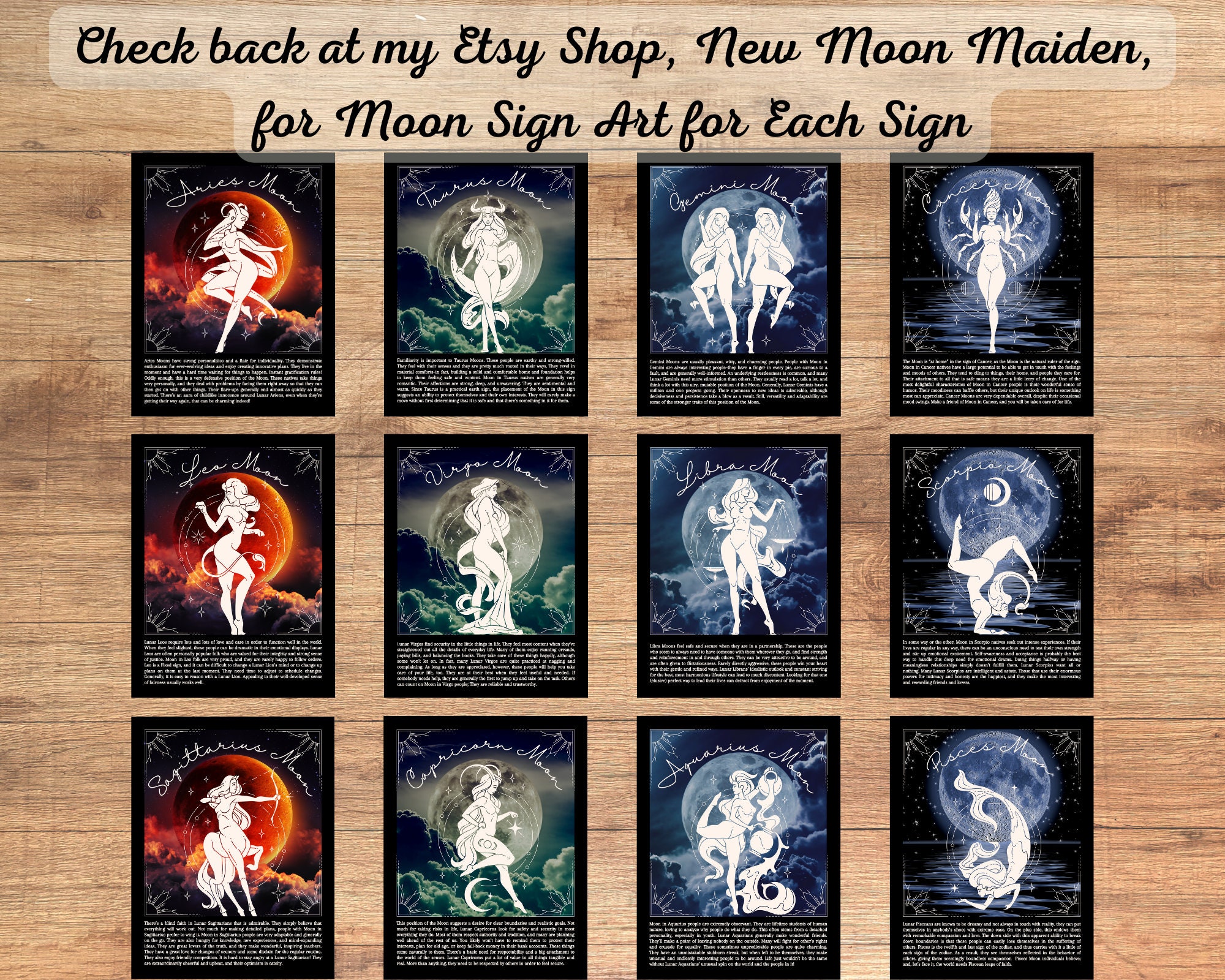 Cancer Moon Art Prints Cancer Artwork With Moon Sign - Etsy