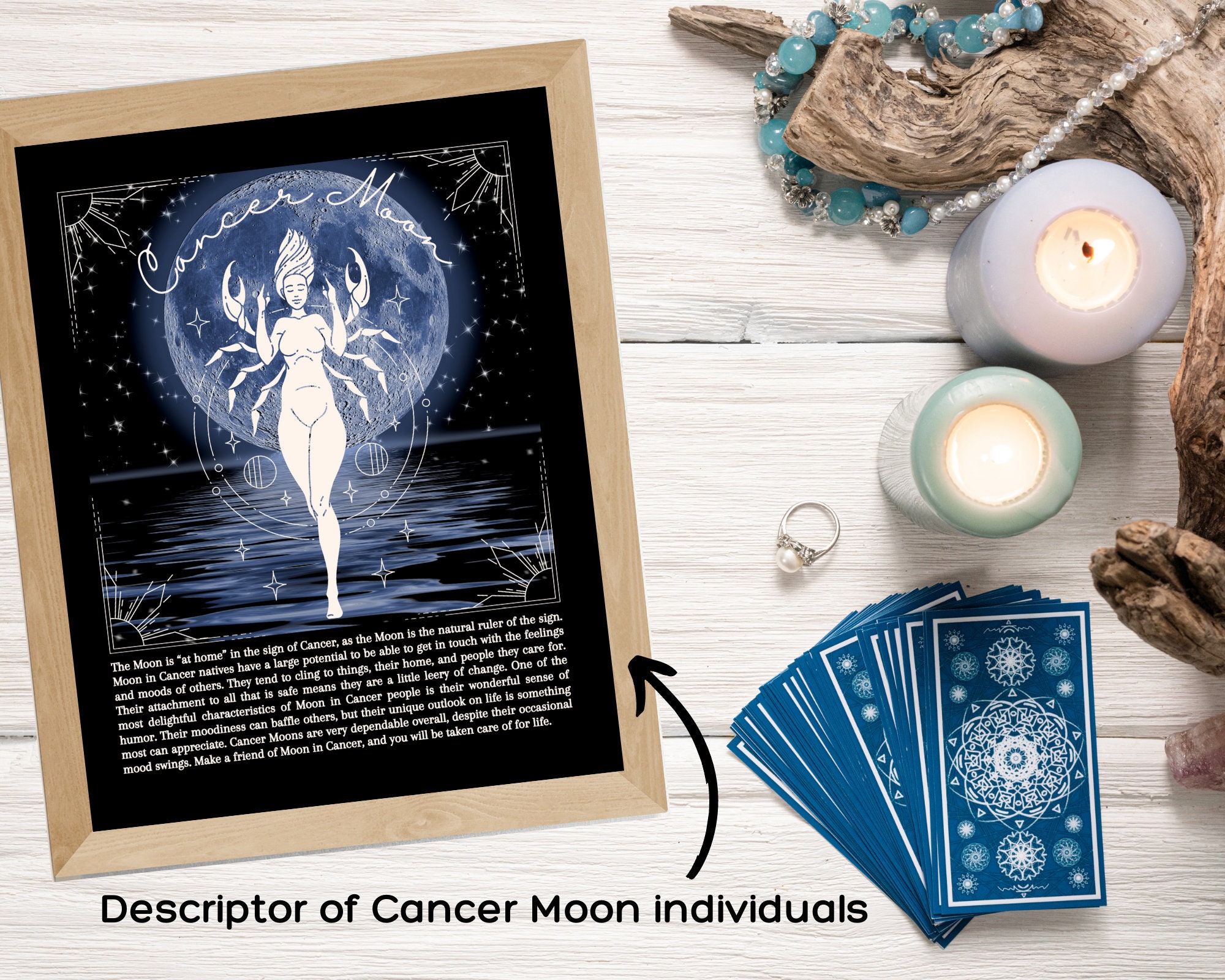 Cancer Moon Art Prints | Cancer Artwork With Moon Sign Description ...