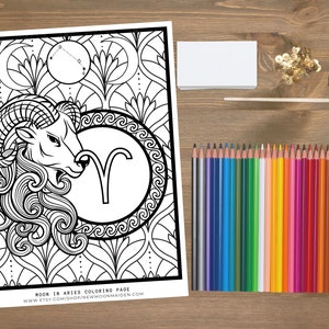 Zodiac Sign Coloring Pages | 12-page Printable Digital Download ...