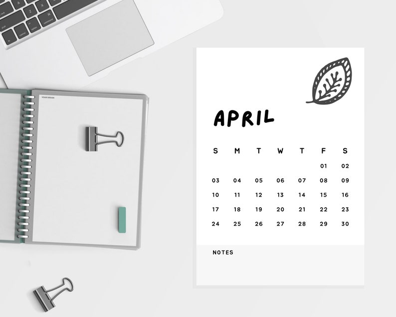 2022 Monthly Calendar, Printable Calendar Template, Minimalist Calendar ...