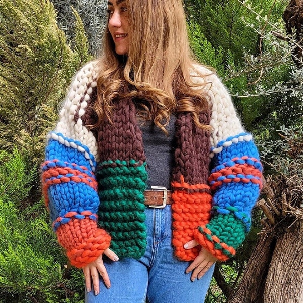 Hand Knit Jacket - Etsy