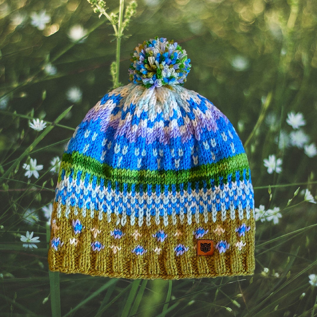 Ladies Full Fleece Lined Bobble Beanie,hand Knitted Winter Hat ...