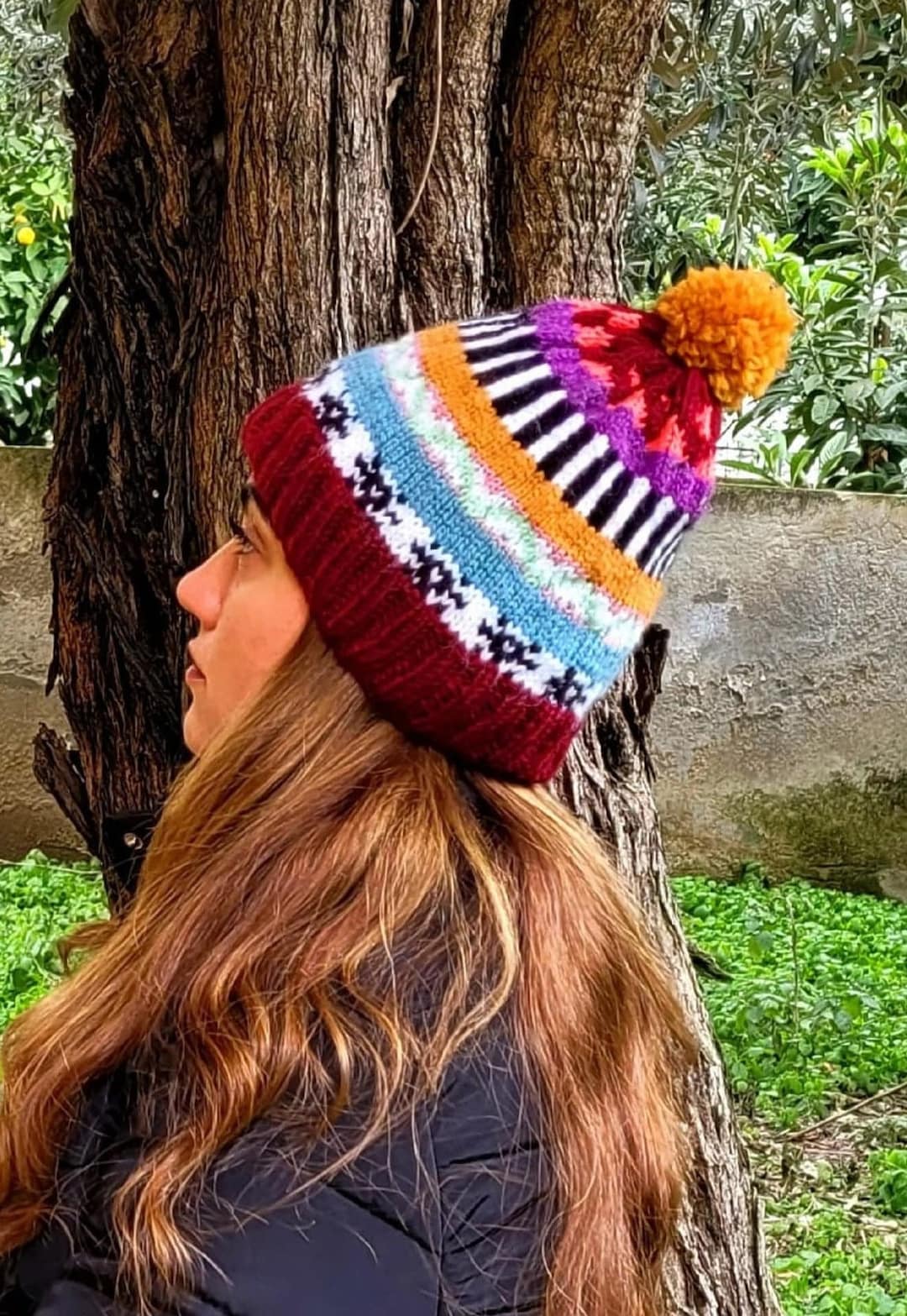 Multi Colored Alpaca Wool Hat Ethnic Winter Hat Striped - Etsy