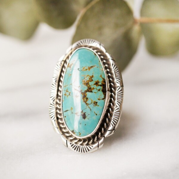 Large Turquoise Ring - Etsy