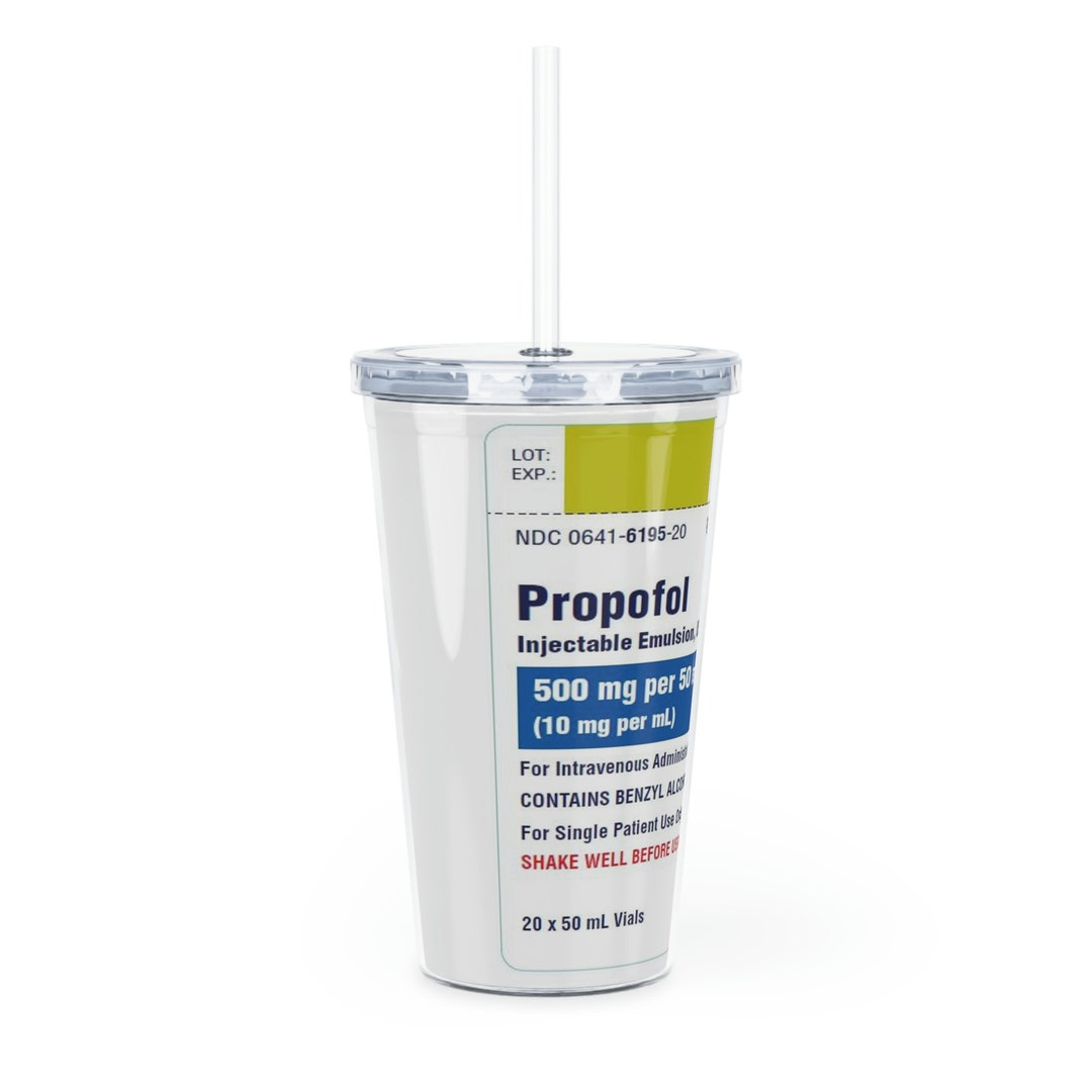 Propofol Plastic Nurse Tumbler With Straw - Etsy