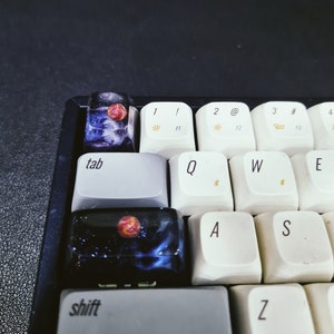 Space Artisan Keycap, Custom Keycaps, Interstellar Galaxy Planet Keycap ...